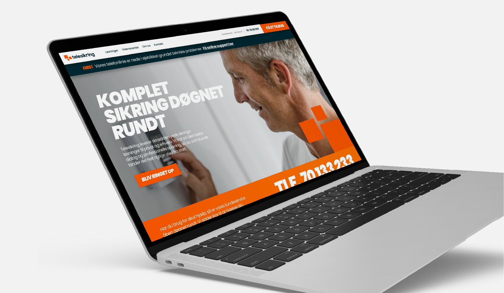 Visuel identitet og webdesign til Telesikring | Markant